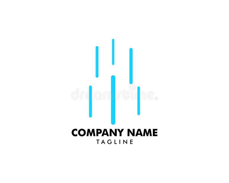 Rain Logo Design Vector Template Stock Vector - Illustration of ...