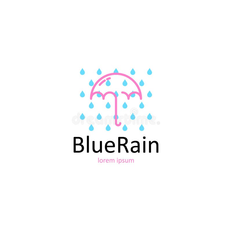 Rain Logo Vector Art. Template. Business Stock Illustration ...
