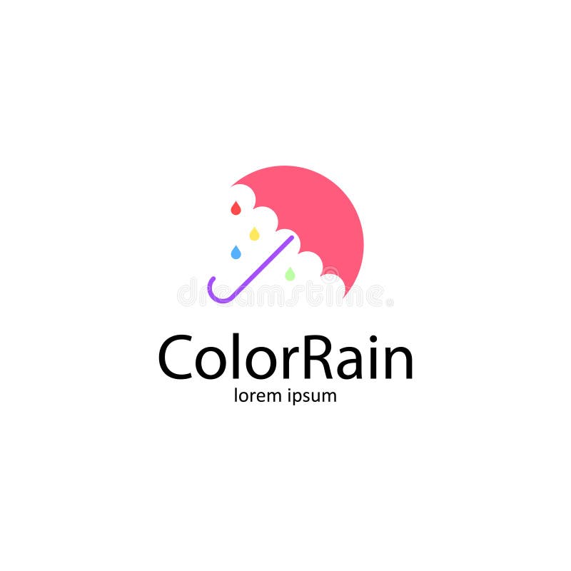 Rain Logo Vector Art. Template. Business Stock Illustration ...