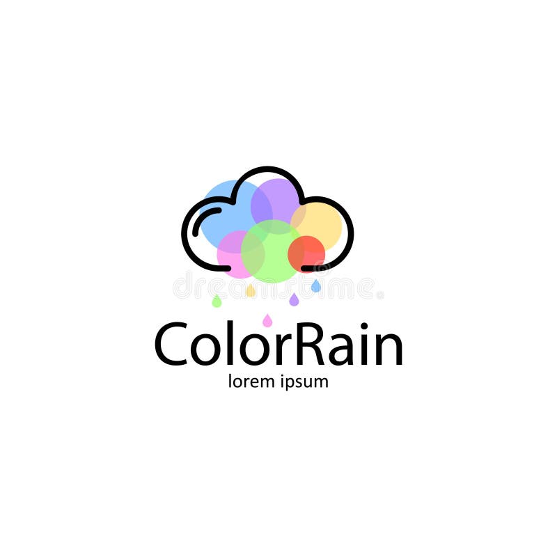Rain Logo Vector Art. Template. Business Stock Illustration ...