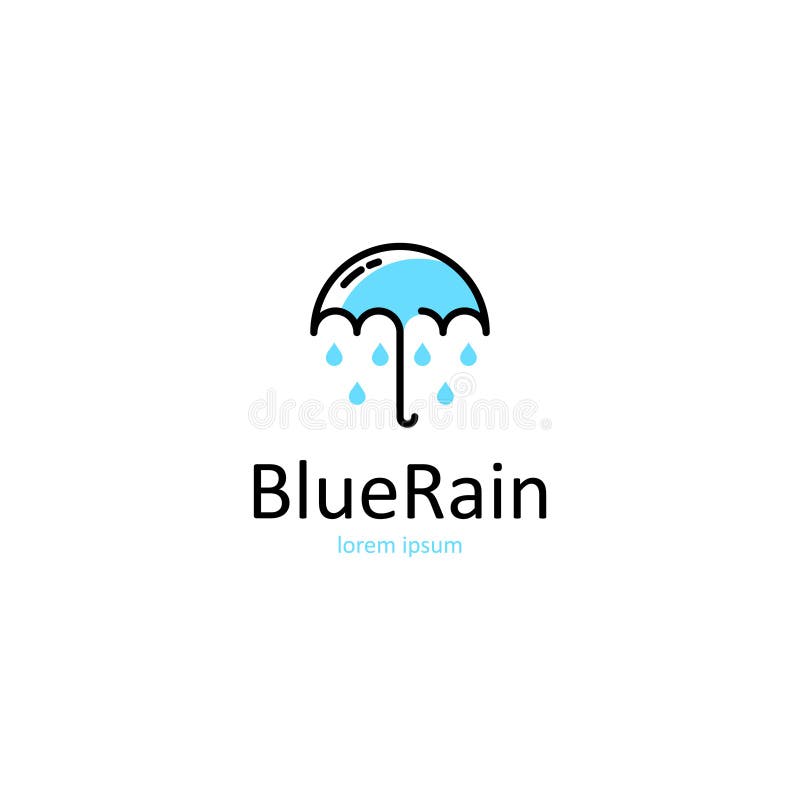 Rain Logo Vector Art. Template. Business Stock Vector - Illustration of ...
