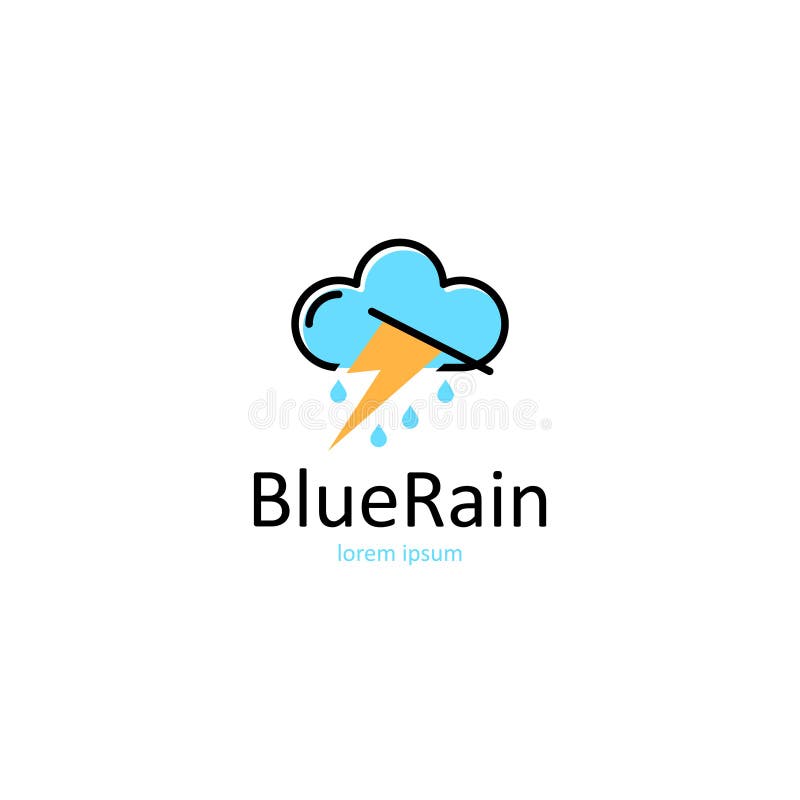 Rain Logo Vector Art. Template. Business Stock Illustration ...