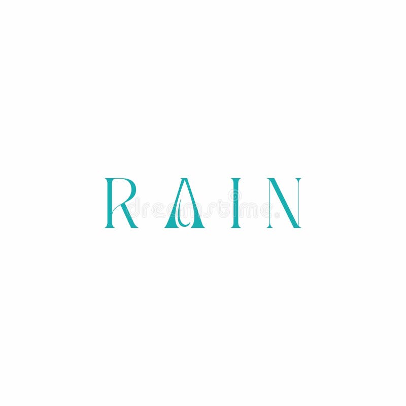 Rain Logo Vector Design. Rain Water Icon Stock Vector - Illustration of ...