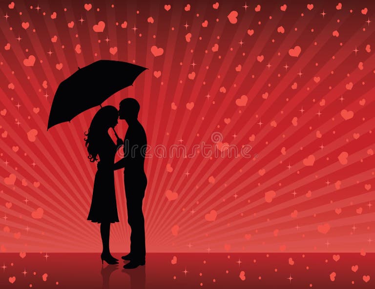 Love Rain Silhouette Stock Illustrations 1732 Love Rain Silhouette