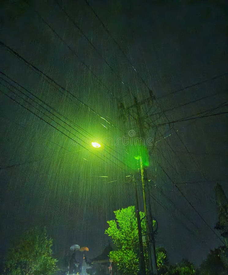 Rain at midnight stock image. Image of rain, midnight - 262965429