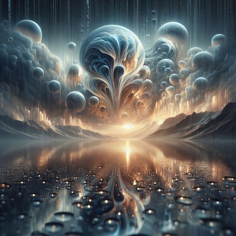 Rain Mirage a Mirage Phenomenon Observed during or after Rain Fal Stock ...