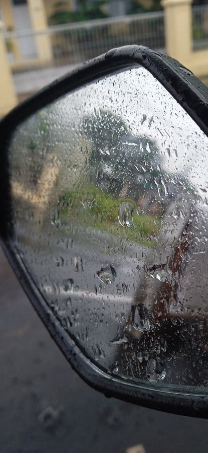 Rain on the Mirror from Different Angles Stock Photo - Image of ...