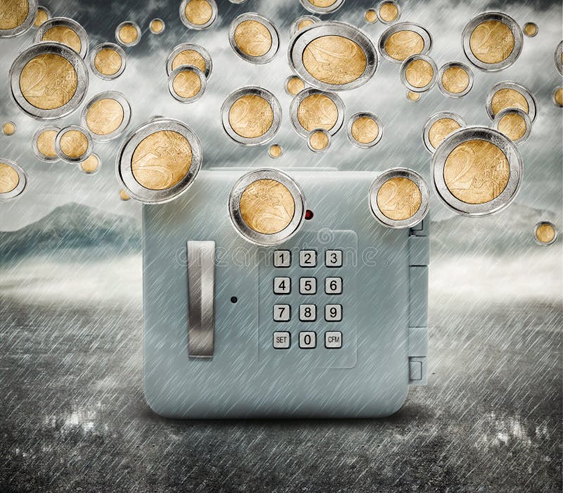 Raining Money Coins Sky stock photo. Image of american - 10409756