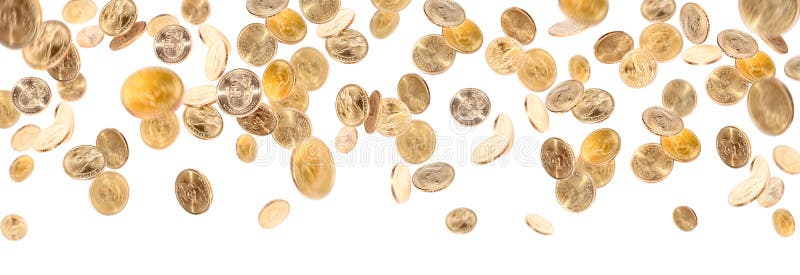 Rain of money stock photo. Image of exchange, golden - 237796500