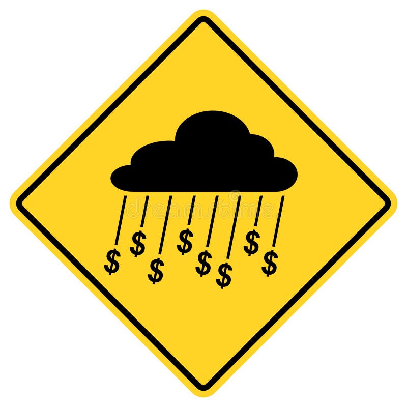 Rain of Money Sign stock vector. Illustration of rich - 7978002