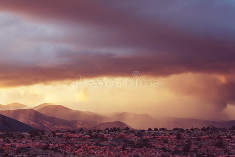 Rain in mountains stock photo. Image of dramatic, landscape - 67362126