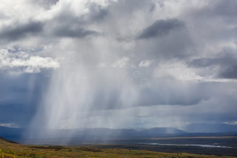 Rain in mountains stock photo. Image of field, mountains - 277348524