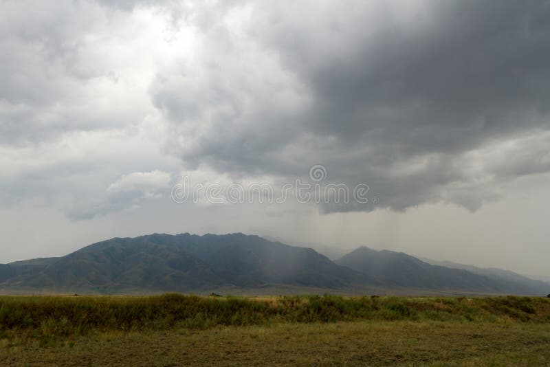 Rain in the mountains stock image. Image of environment - 76164905