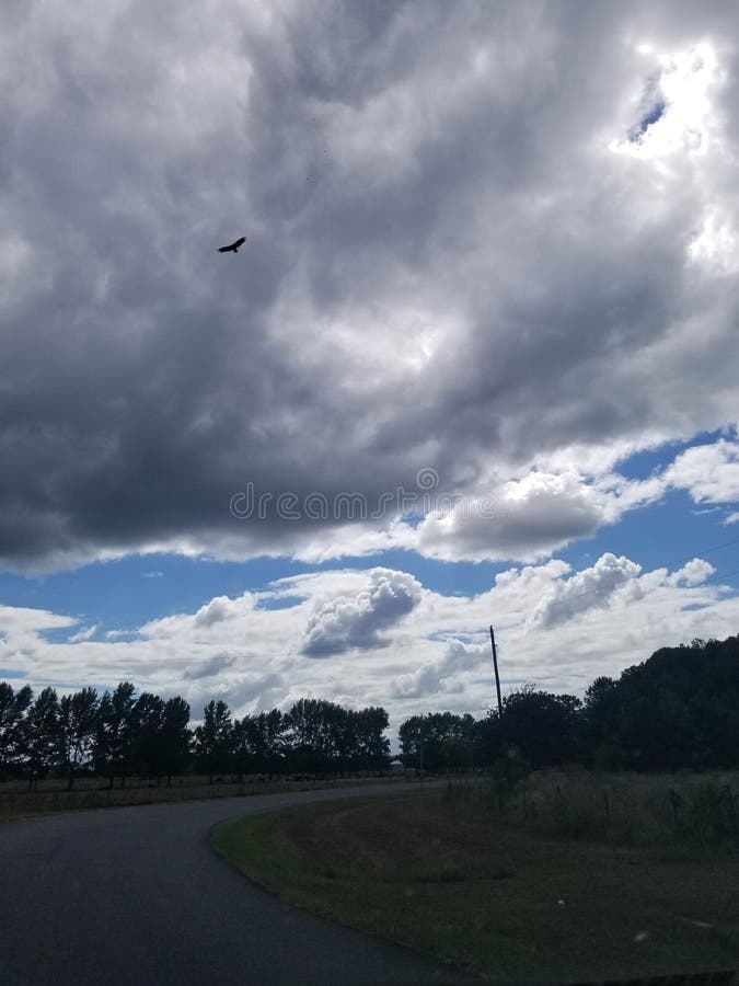 Rain on One Side, No Rain on the Other Stock Image - Image of clouds ...