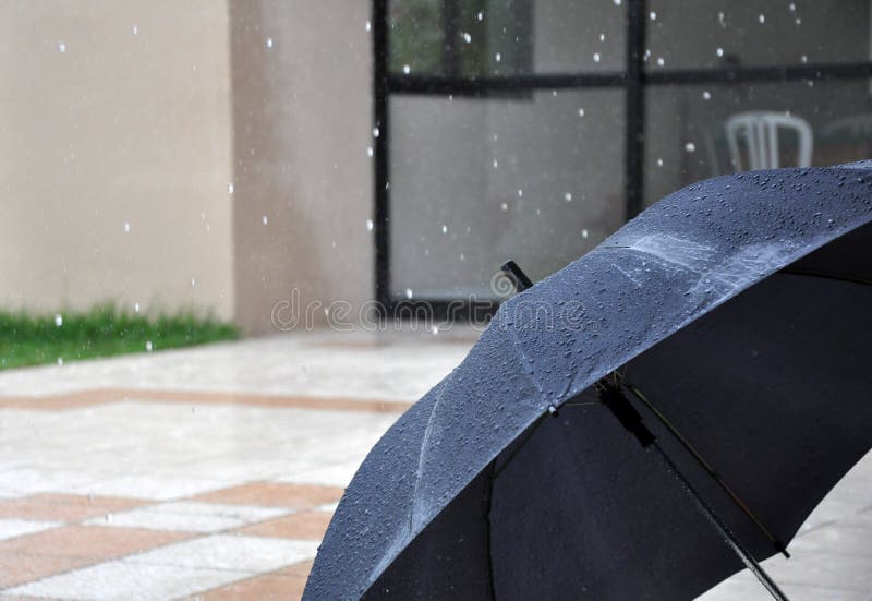 Rain on an open umbrella stock photo. Image of open, rain - 20844468