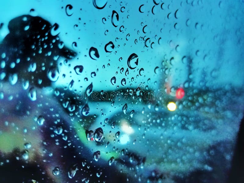 Rain Out of My Windows, the Water Make a Splash on My Windows Stock ...