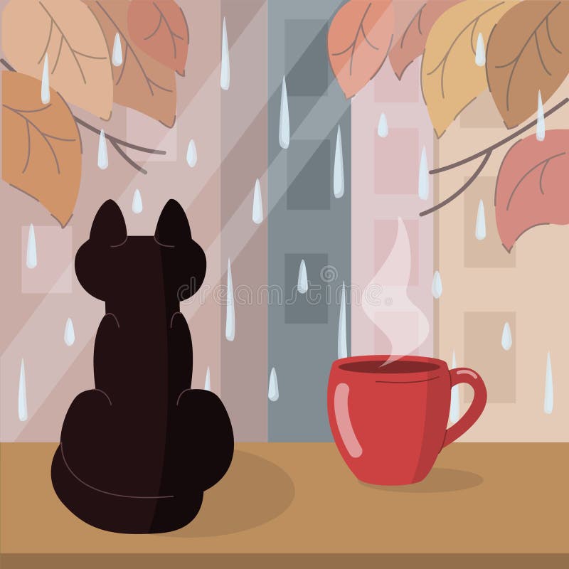 Cartoon Outside Rain Window Stock Illustrations – 190 Cartoon Outside ...