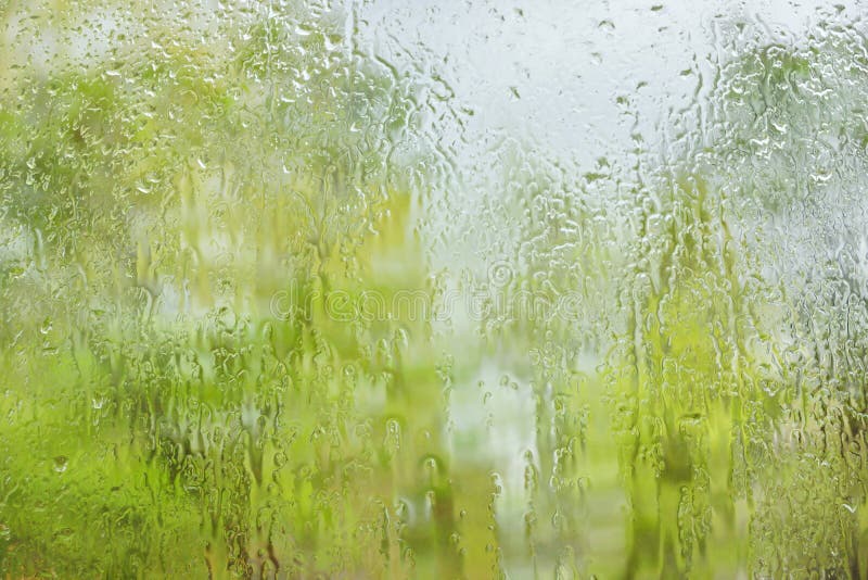 A Window with Drops of Water on it Stock Image - Image of drops, rain ...