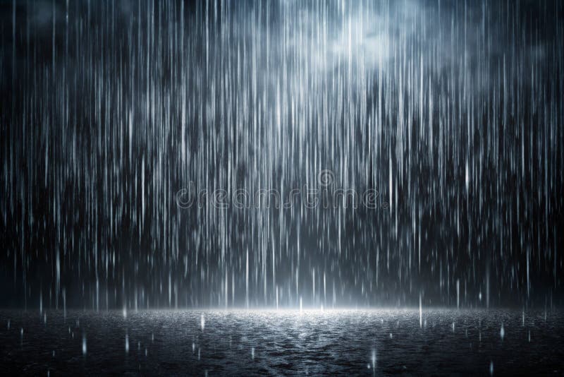 Rain Overlay Effect for Photoshop on Black Background Stock ...