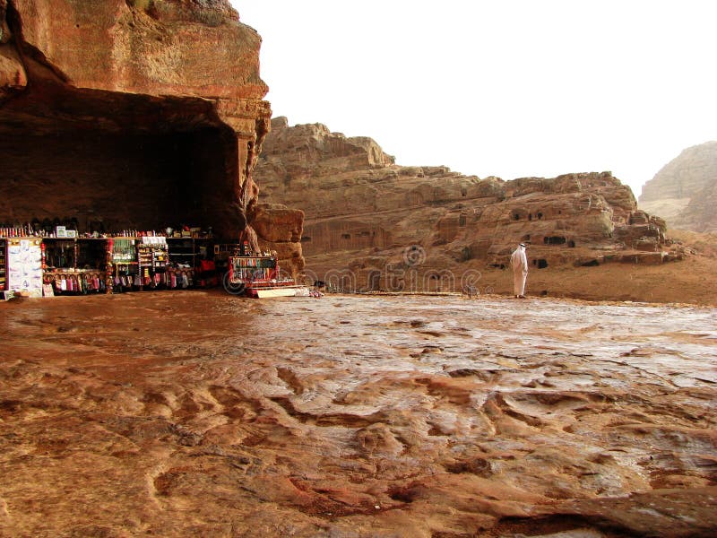 The Rain in Petra Mountains, Jordan Stock Photo - Image of travel ...