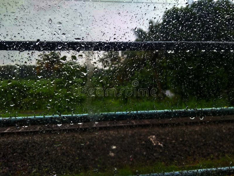 Rain Photography Inside Train Stock Photo - Image of travel, rain ...