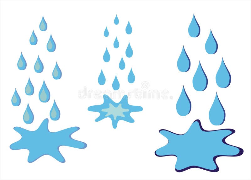 Rain and puddle stock vector. Illustration of blotch - 15491738
