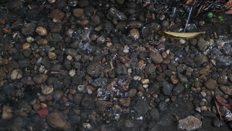 Rain, Puddle and Gravel Ground Stock Footage - Video of monsoon ...
