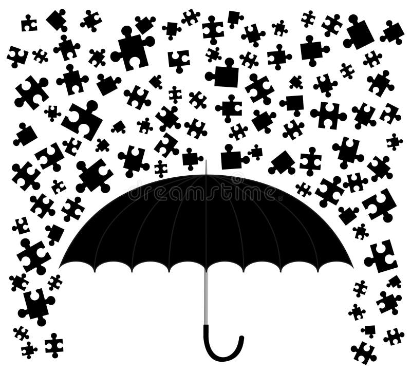 Rain puzzle stock vector. Illustration of bizarre, drop - 18632324