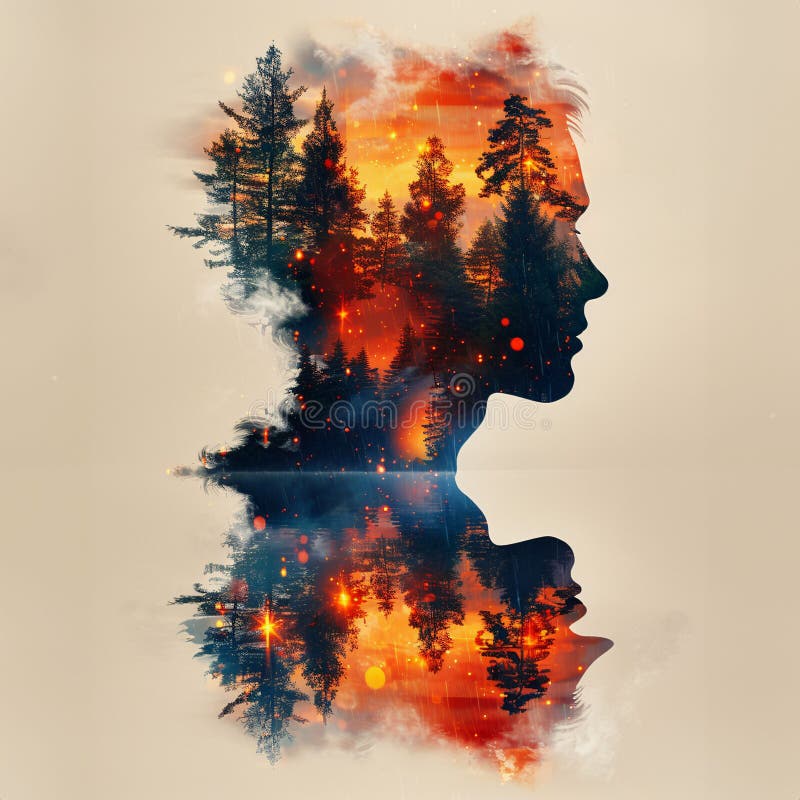 Rain and Reign: the Sovereignty of Nature - a Silhouette of a Man and a ...