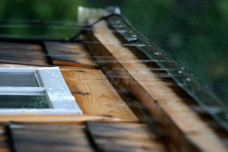 Rain on Roof stock image. Image of drops, flood, pounding - 328327