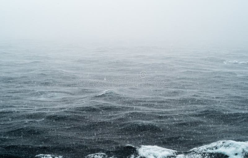 Rain at sea stock image. Image of horizon, scenic, dramatic - 102206127