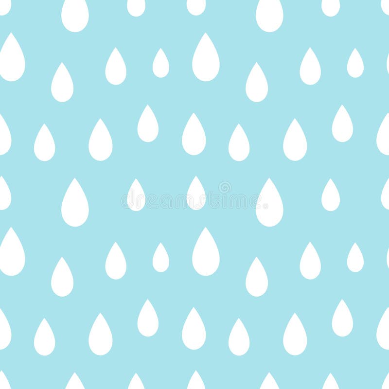 Rain seamless blue pattern stock vector. Illustration of spring - 105715259