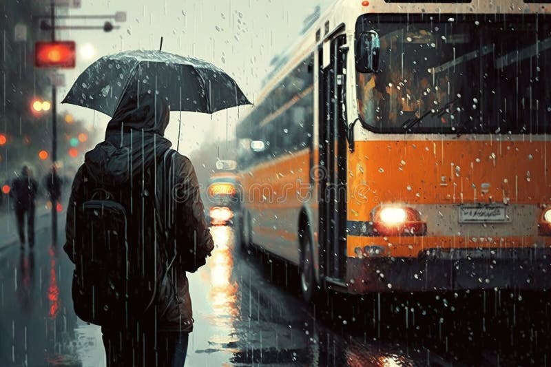 Rain Season. Generated by AI Stock Illustration - Illustration of full ...