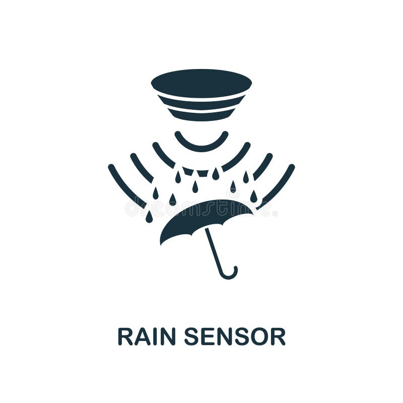 Rain Sensor Icon. Monochrome Style Design from Sensors Icon Collection ...