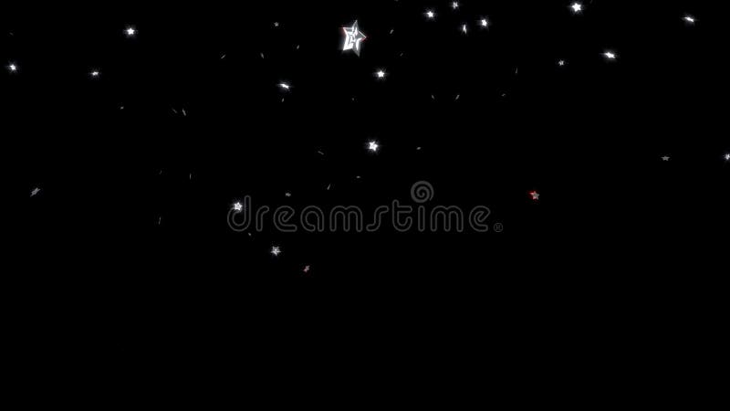 Rain of Sharp and Tiny Silver Five Branchs Stars Stock Illustration ...