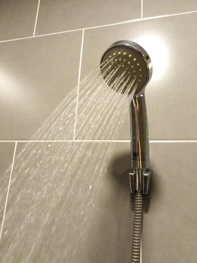Rain shower in bathroom stock image. Image of fresh - 135608531