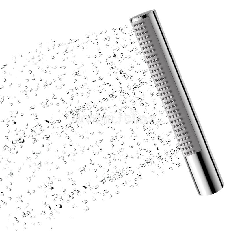 Shower isolated on a white stock photo. Image of motion - 124915224