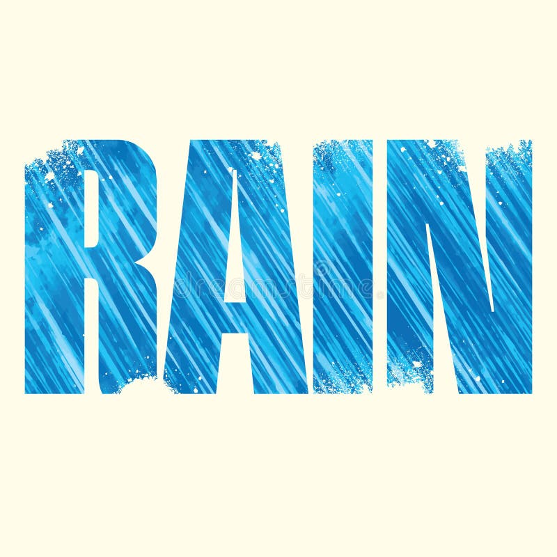 Rain sign stock vector. Illustration of label, typography - 52525811
