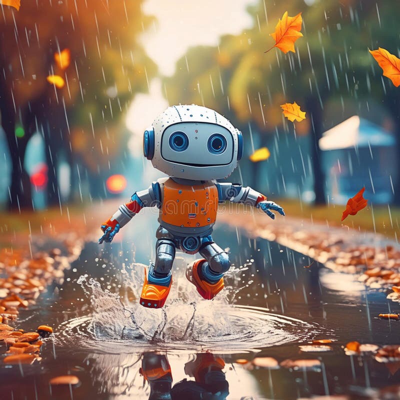 In the Rain, a Small and Adorable Domestic Robot Displayed Its ...