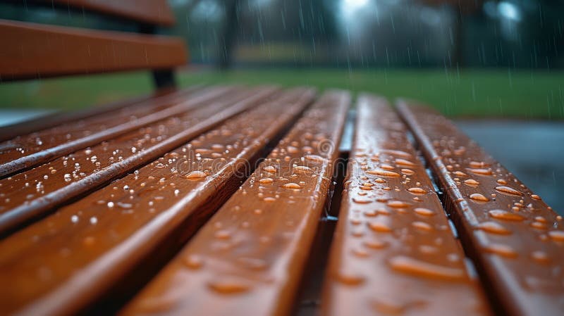 Rain Soaked Bench Park Setting Stock Photos - Free & Royalty-Free Stock ...