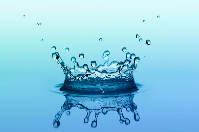 Rain Splash with Small Drops of Water Stock Image - Image of surface ...