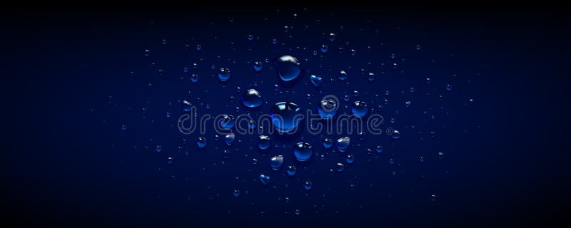 Rain Splash Water Drop on Blue Surface Background Stock Vector ...