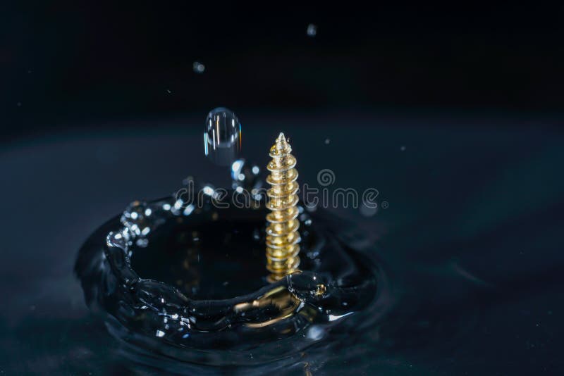 Rain with Splashing Water Droplets Photographed in Spring in Germany ...