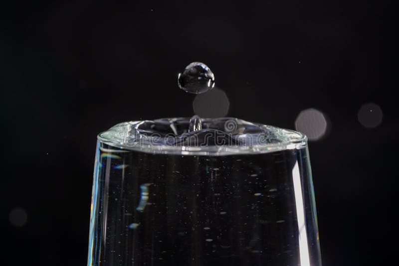 Rain with Splashing Water Droplets Photographed in Spring in Germany ...