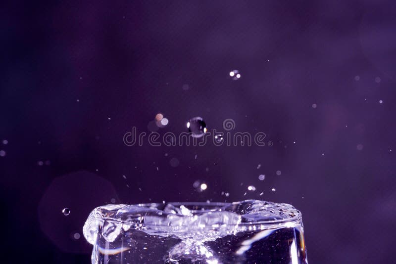 Rain with Splashing Water Droplets Photographed in Spring in Germany ...