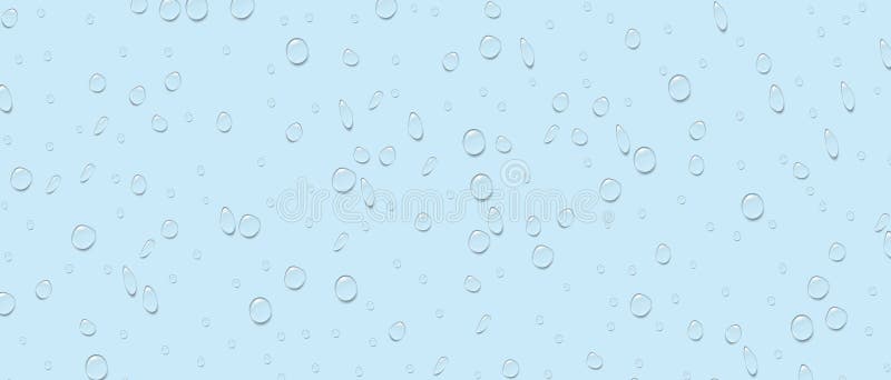 Rain Splatters on the Blue Glass. a Drop of Water. Dew Drops Stock ...