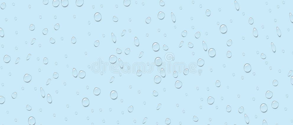 Rain Splatters on the Blue Glass. a Drop of Water. Dew Drops Stock ...
