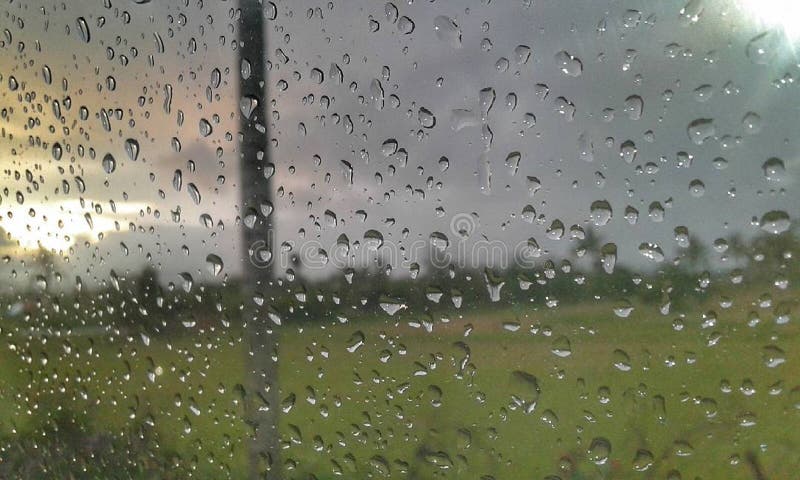 Rain Spot Under the Sunlight at the Car Window Stock Photo - Image of ...