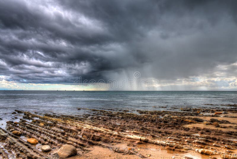 Rain Squall stock image. Image of distant, scenic, rain - 55779663