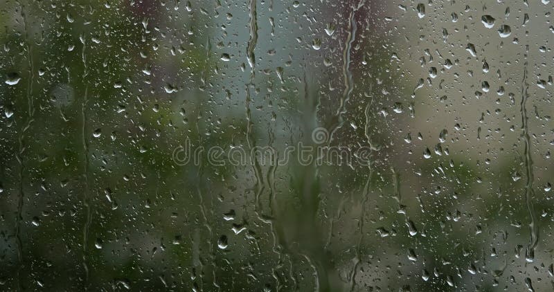 Rain Storm Against the Window Stock Video - Video of glossy, water ...
